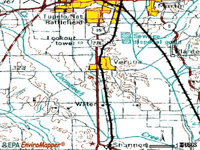 Verona Mississippi Map
