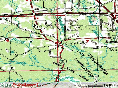 Map Of Springfield Louisiana