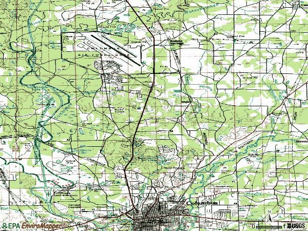 Columbus Ms Zip Code Map - Map