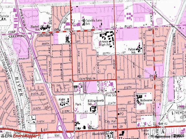 Lakewood Ca Zip Code Map - United States Map