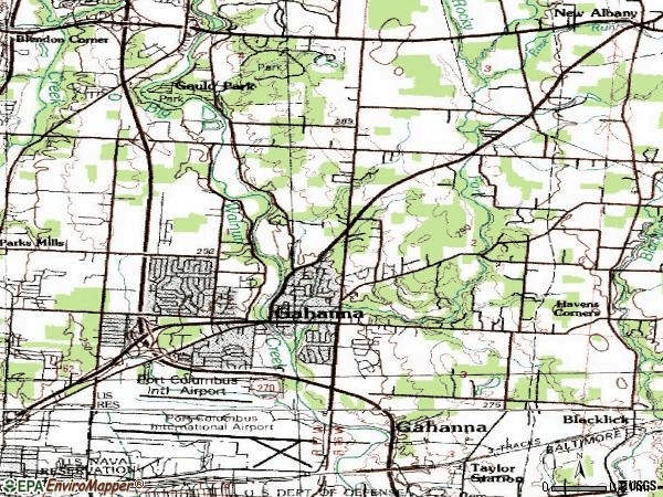 Gahanna Ohio Zip Code Map - Map