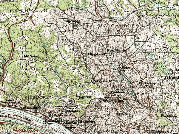 Robinson Township Pa Zip Codes Map Of Towns Or Overlapping