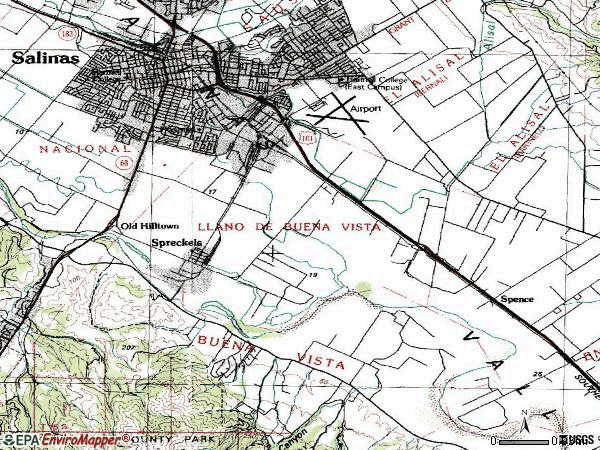 Salinas California Zip Code Map - United States Map
