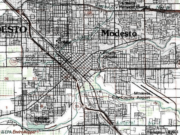 Modesto Ca Zip Code Map - Map