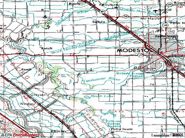 Zip Code Map For Modesto Ca - United States Map