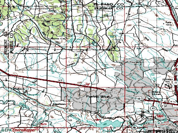 Pueblo Colorado Zip Code Map - Map
