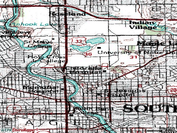 South Bend Zip Code Map